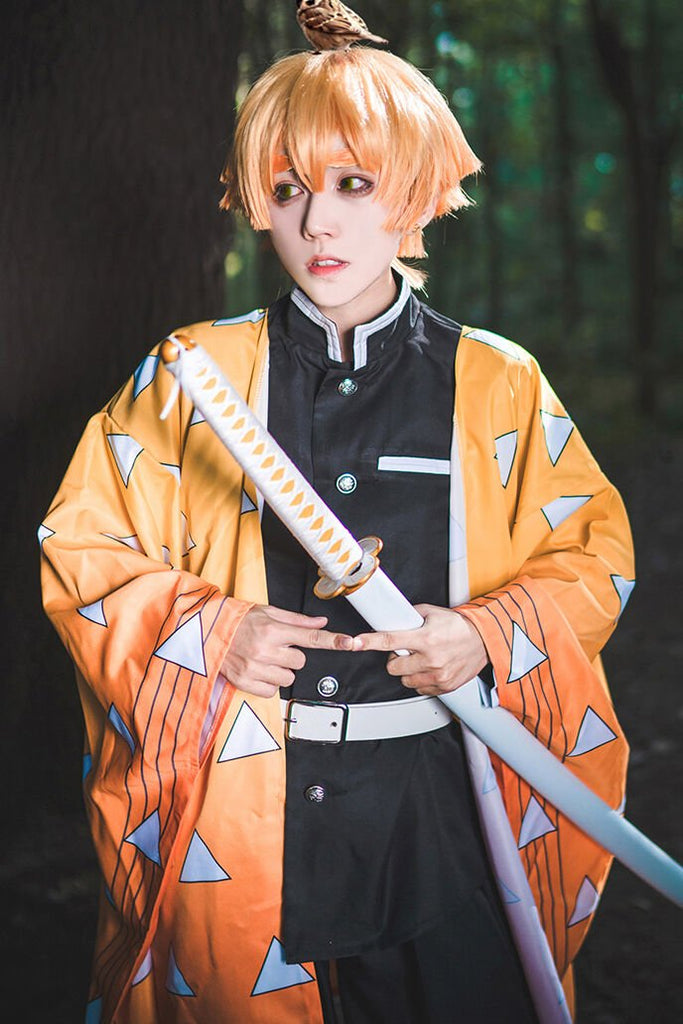 Zenitsu Agatsuma Cosplay Costume - Demon Slayer Kimetsu no Yaiba ...